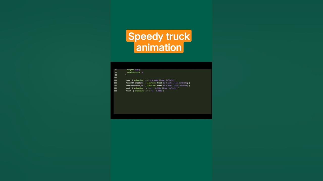 Speedy Truck Css Animationlearnontiktok Programming Fypシ Reels