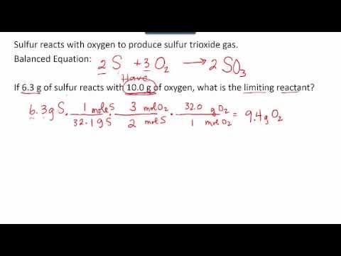 Limiting Reactant Practice Problem - YouTube