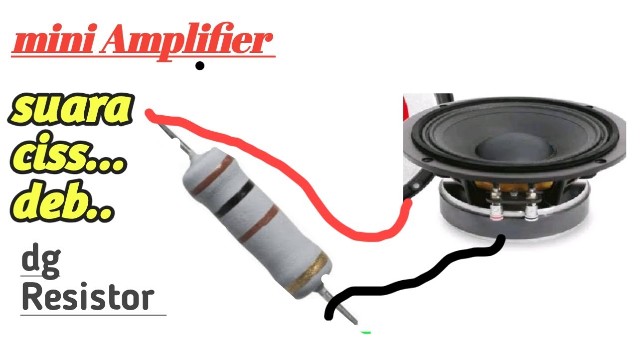 💥Mini Amplifier 5 volt dg Resistor 100 ohm 2 Watt suara ciss..deb..‼️# ...