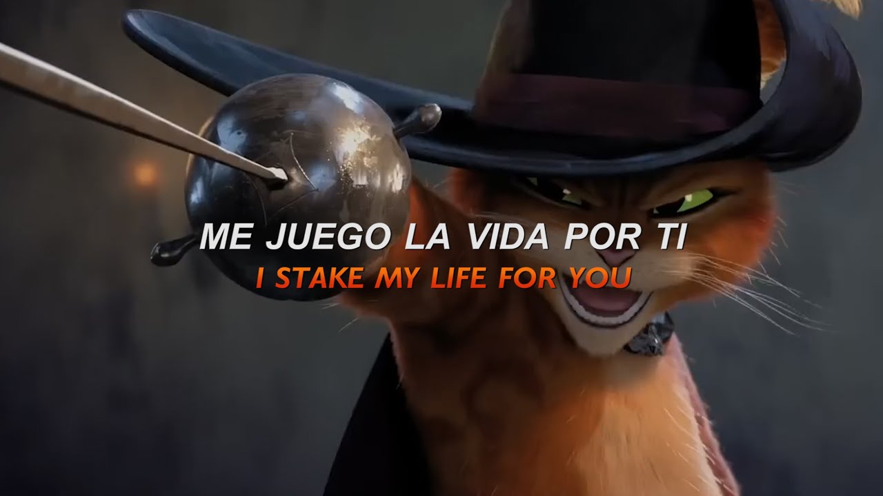 "Me juego la vida por ti" frase que representa al Gato con Botas ...