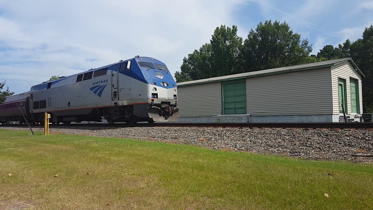 Amtrak 92 (Silver Star) at Garner, NC - YouTube