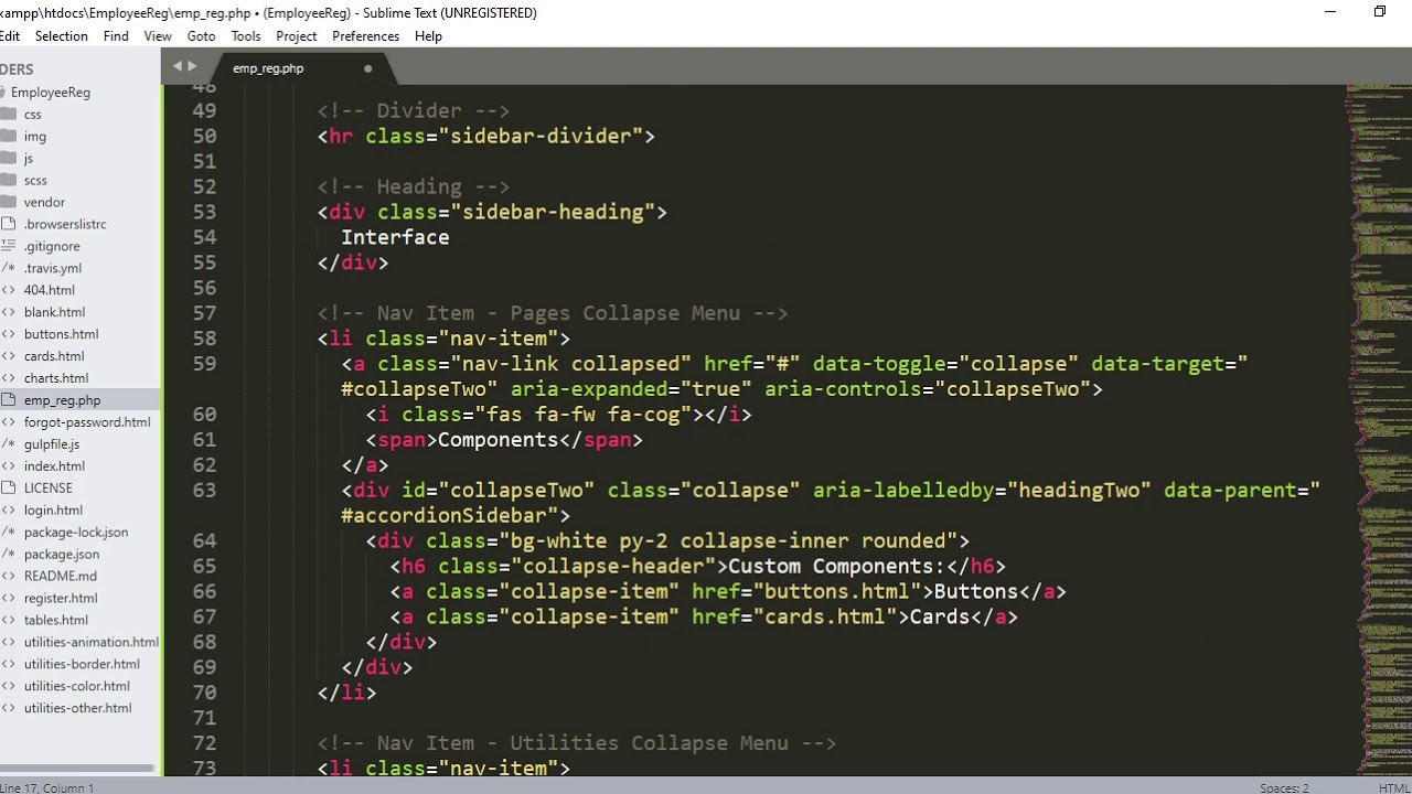CRUD Part 3 - Discussion of Source code in emp_reg file - YouTube