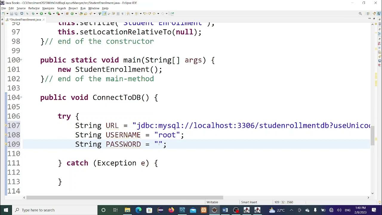 Jdbc Connection Part 2 - YouTube