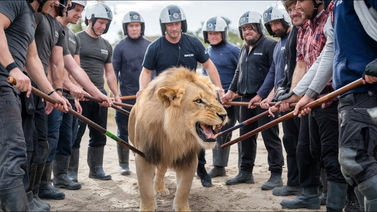 lion Rescue Team! / lion rescue video #Conservation # ...