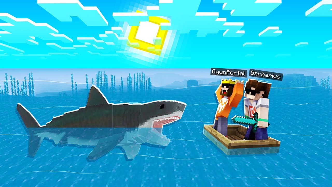 2 NOOB VS MİNECRAFT Minecraft StrandedRaft #1 - YouTube