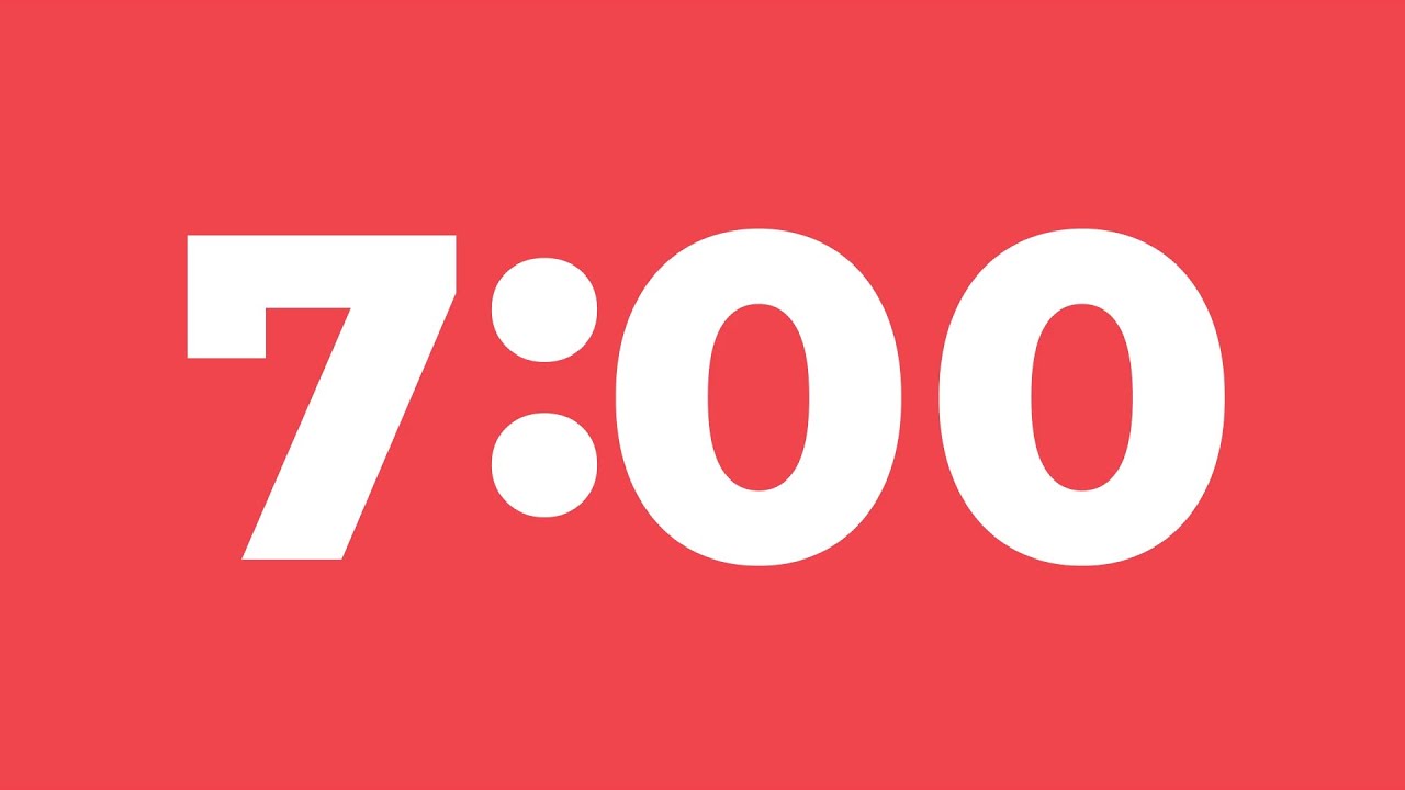 7 Minute Timer Without Music | 7 Minute Countdown | 7 Minute Stopwatch ...