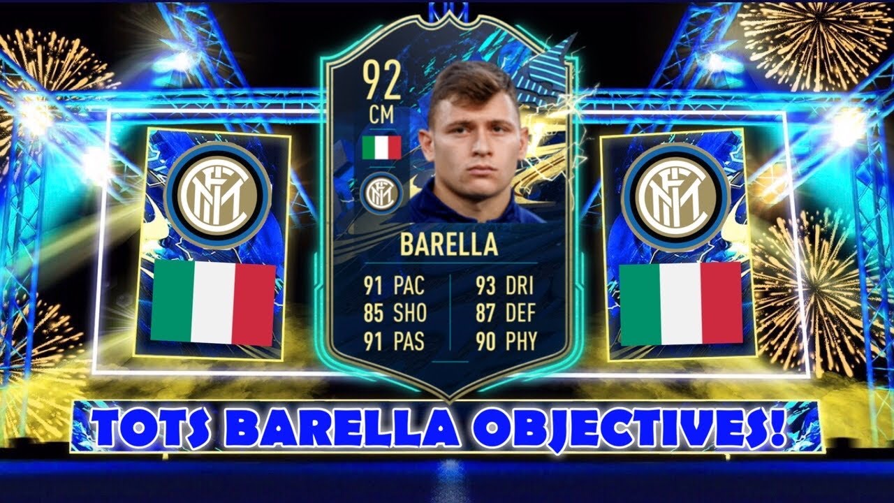 HOW TO COMPLETE BARELLA OBJECTIVES FAST! - 92 Rated TOTS Barella - FIFA ...