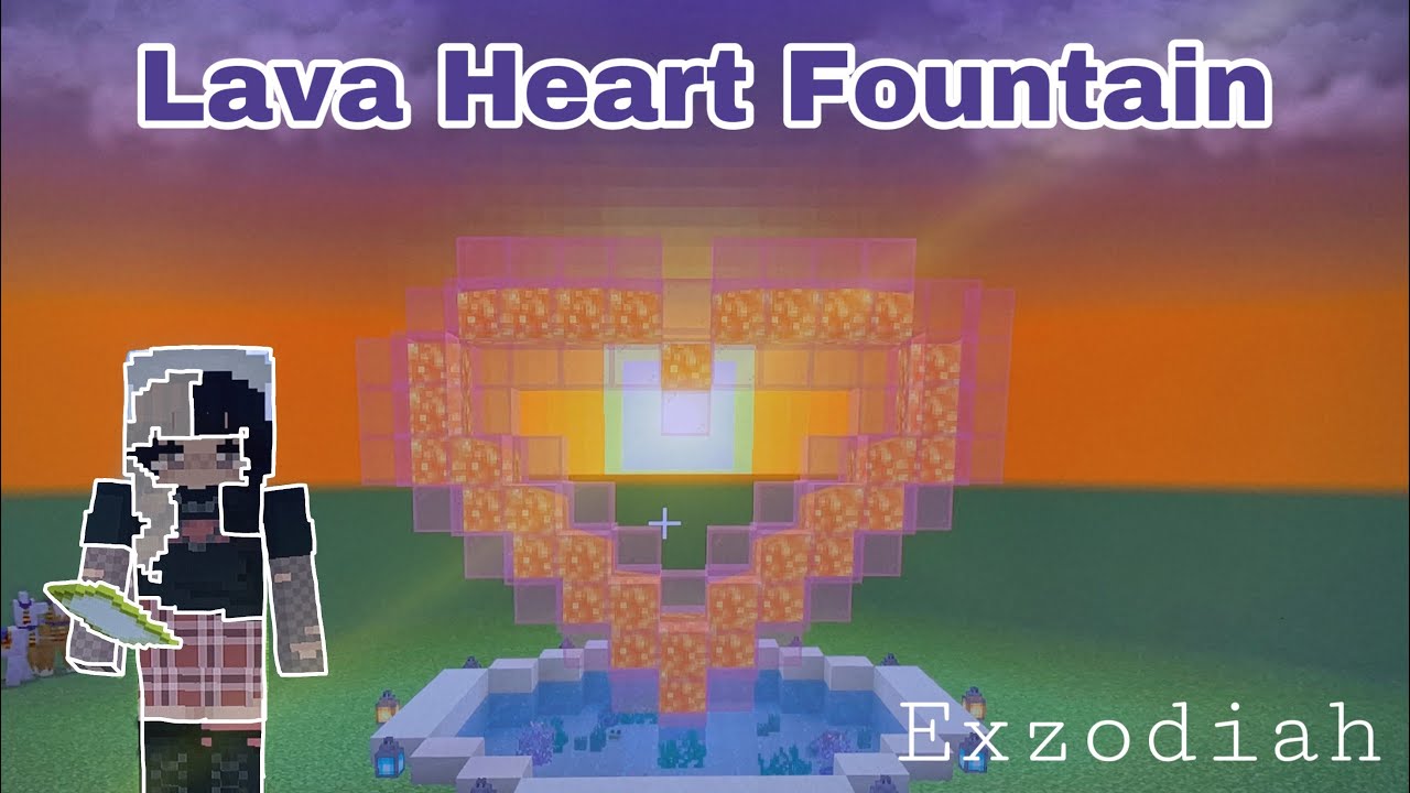 STRUGGLING TO MAKE A LAVA HEART FOUNTAIN | Minecraft - YouTube