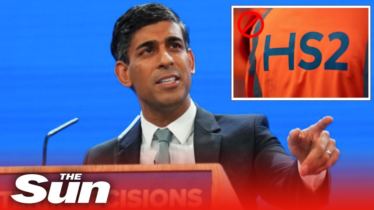 Prime Minister Rishi Sunak SCRAPS HS2 leg to Manchester and mounts ...