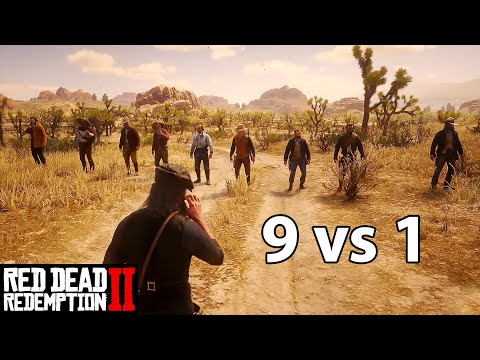 9 vs 1 Quickdraw - No Deadeye - Red Dead Redemption 2 (PC Modded)