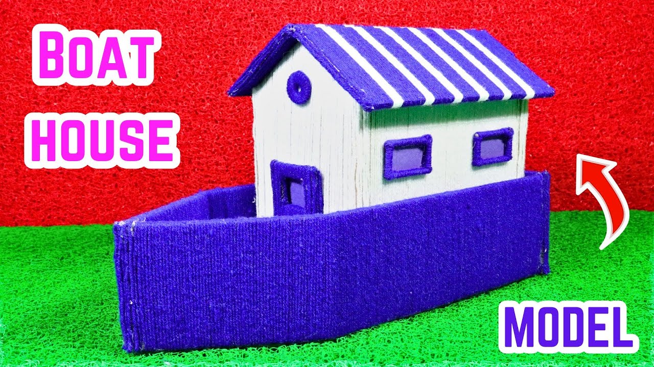How to Make a Boat House Model with Cardboard for School Project |Art ...