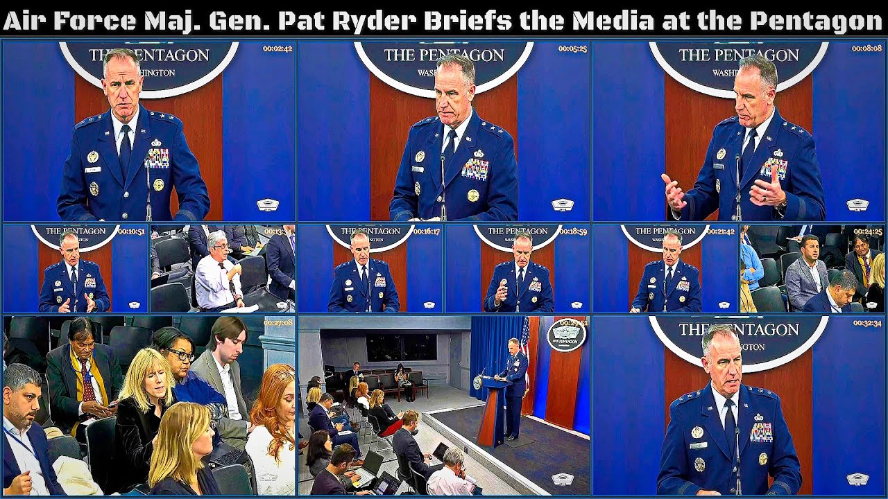 Air Force Maj. Gen. Pat Ryder Briefs the Media at the Pentagon - YouTube