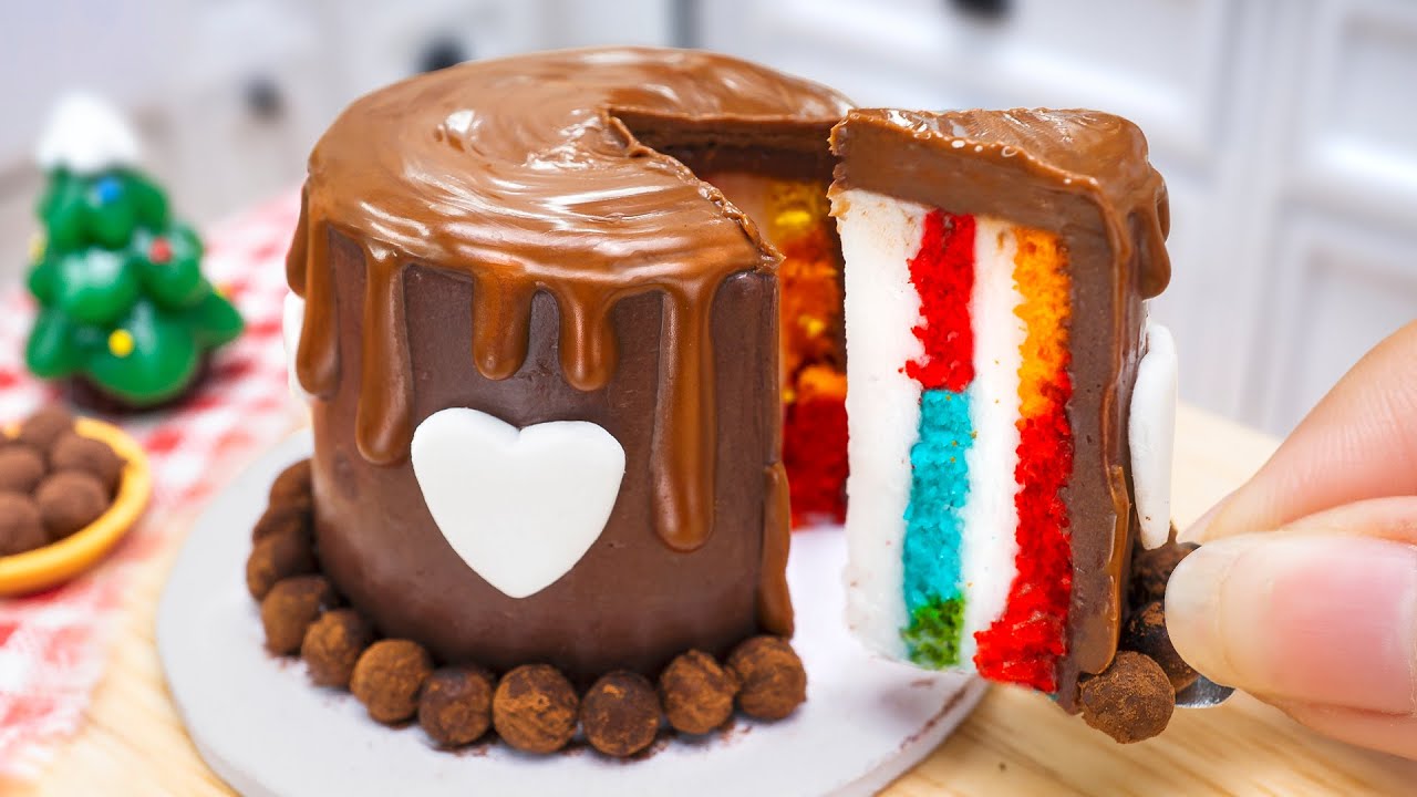 Best Satisfying Miniature Chocolate Cake Decorating 🎂 Tiny Fondant Cake ...