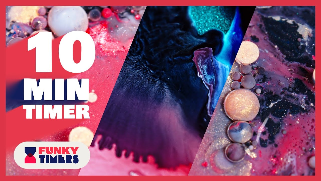 10 Minute Timer | Macro Paint Mixing with Relaxing Music | 4K - YouTube