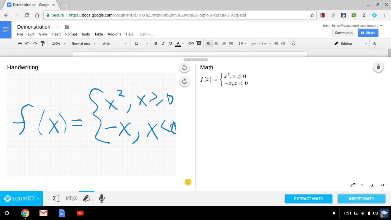 EquatiO extension Demo - YouTube