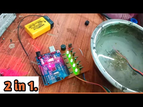 water level indicator with buzzer Circuit🔥सुपर सेंसेटिव Water Level indicator using Arduino uno ...