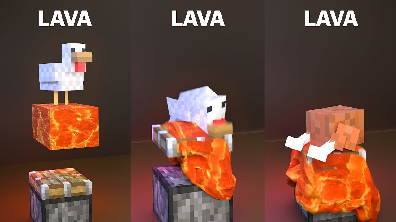 The Most Satisfying Minecraft Simulations 🔥Blender Physics Showcase ...