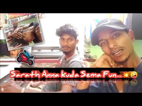sarath Anna kuda Sema Fun...💥🤣 | Just miss Accident...🤬 |@dineshv3boy ...