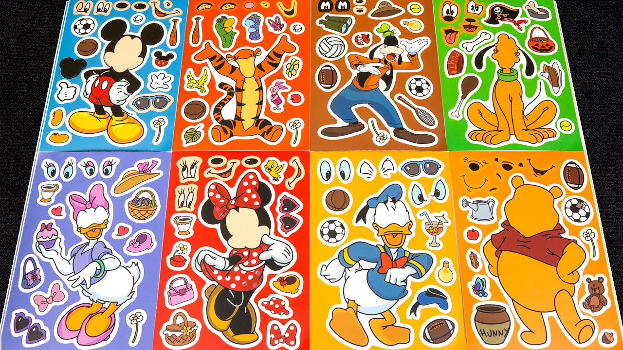 DISNEY STICKER BOOK MAKEOVER | FUN STICKER ACTIVITIES WITH MICKEY MOUSE ...