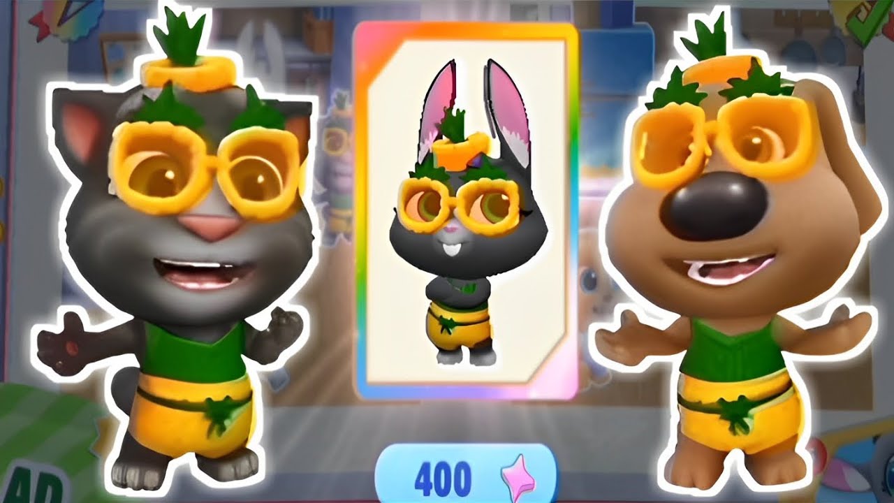 🌈☘️🌺🌿🍍Pineapple Costume & Pineapple Headgear🍍🌿🌺☘️🌈My Talking Tom ...