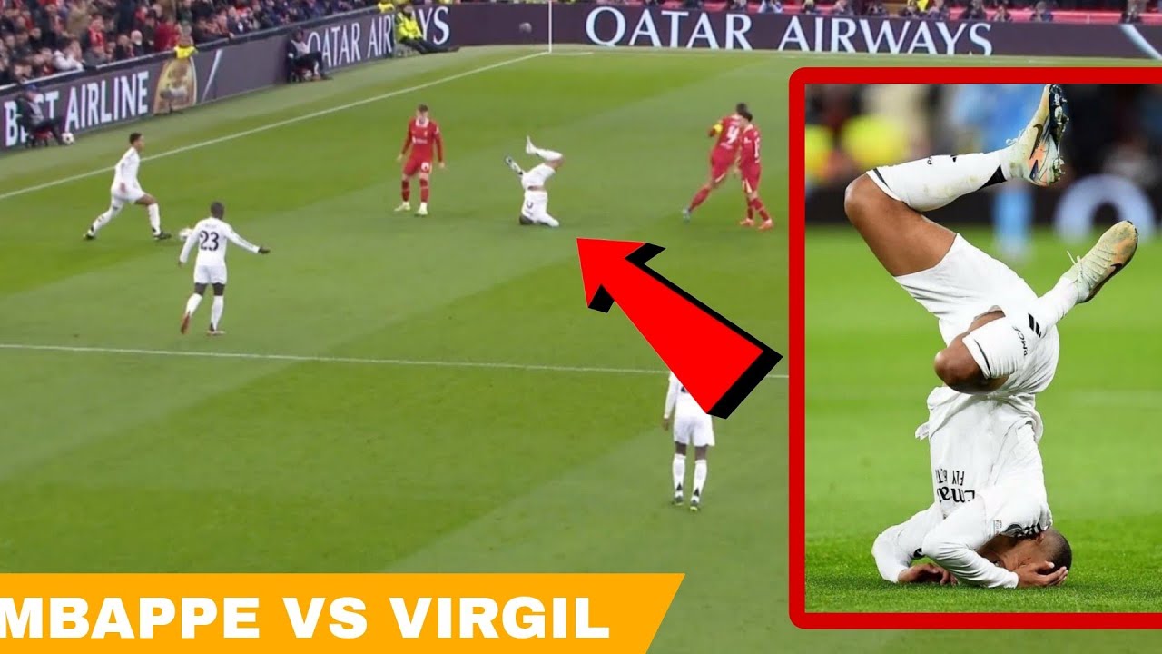 Kylian Mbappé vs Virgil van Dijk, Conor Bradley tackle Mbappe ...