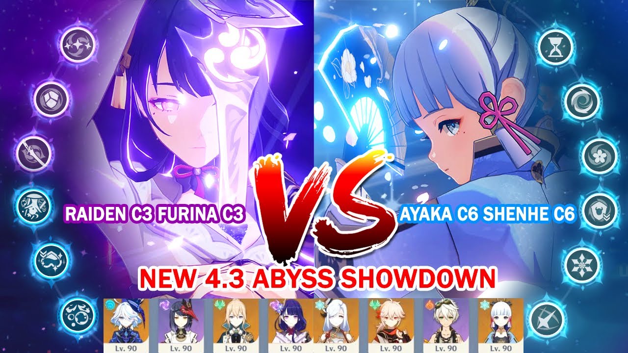 Raiden Shogun C3 & Furina C3 vs Ayaka C6 & Shenhe C6 Hyper Carry : 4.2 ...