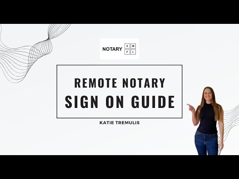 Remote Online Notary Sign On Guide - YouTube
