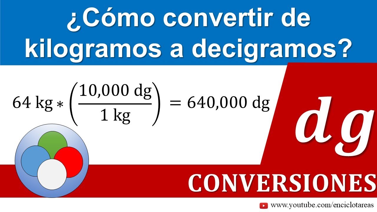 ¿Cómo convertir de Kilogramos a Decigramos? (kg a dg) - YouTube