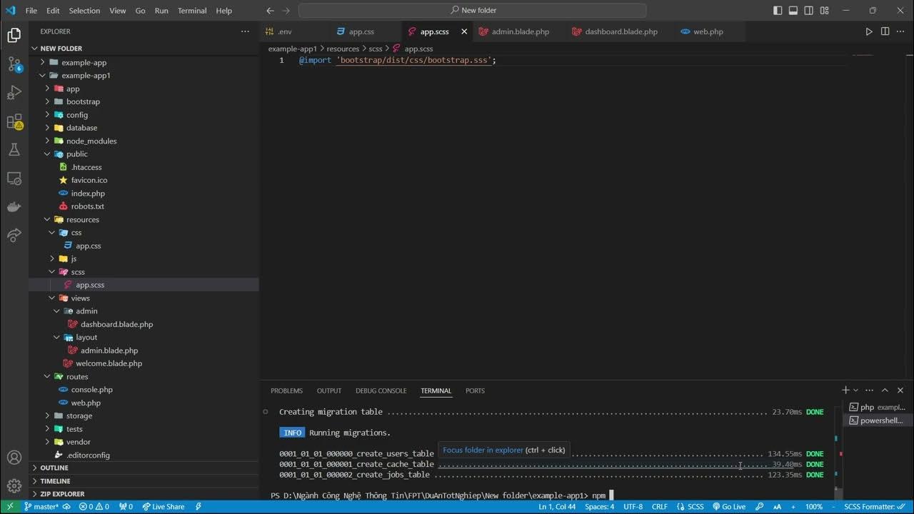 phân quyền trong laravel 11 installs scss 9 - YouTube
