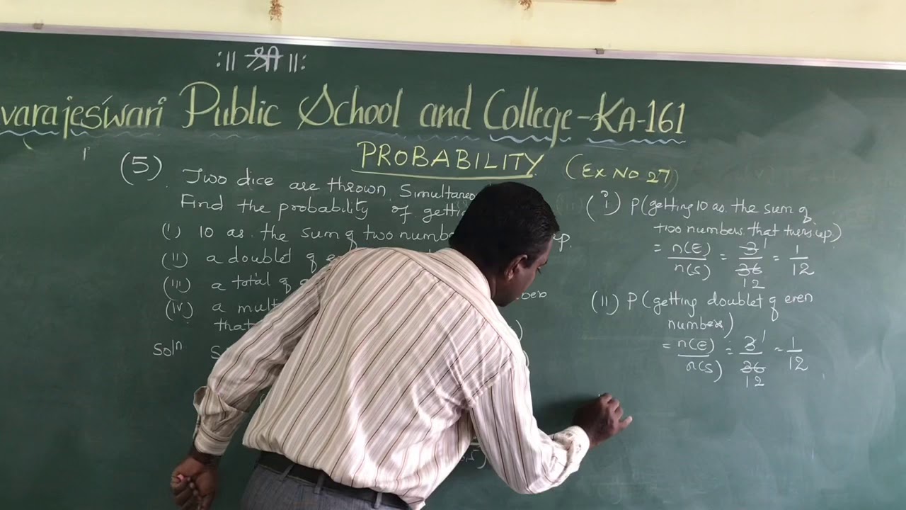 Probability- Continuation of Solved problem - YouTube