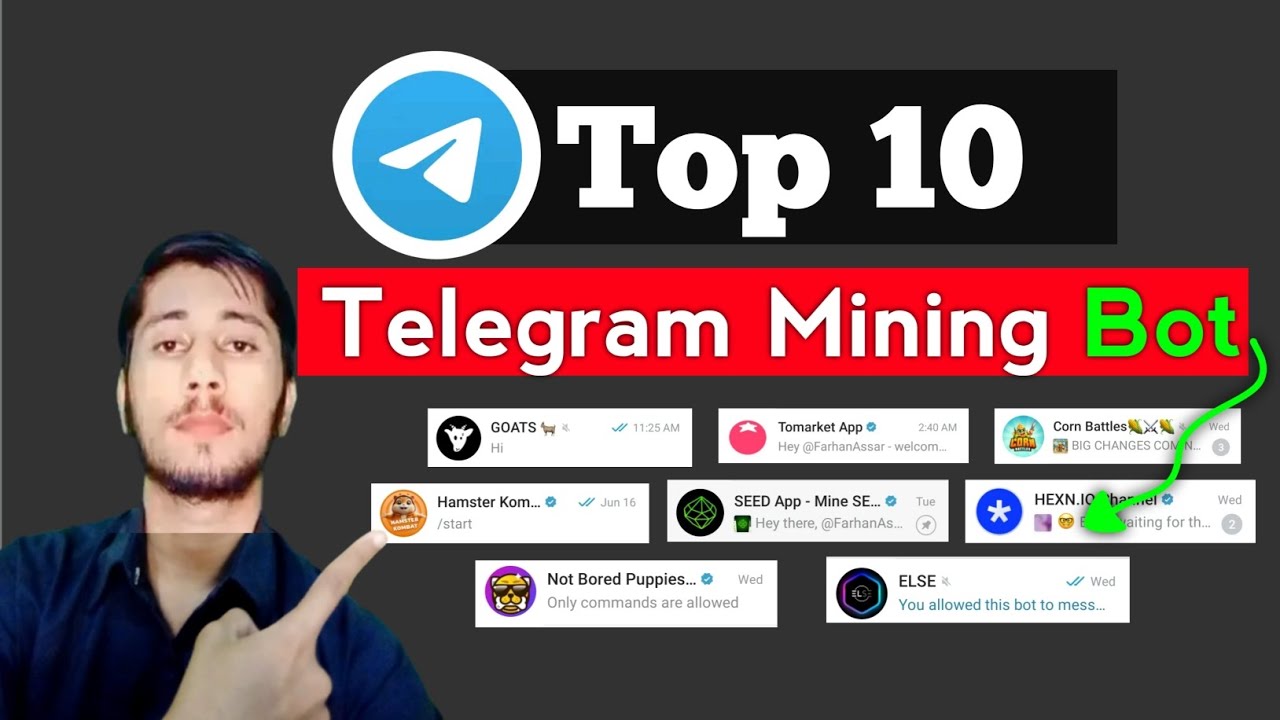 Top 10 Telegram Mining Bot Make Money Online Telegram Mining Youtube