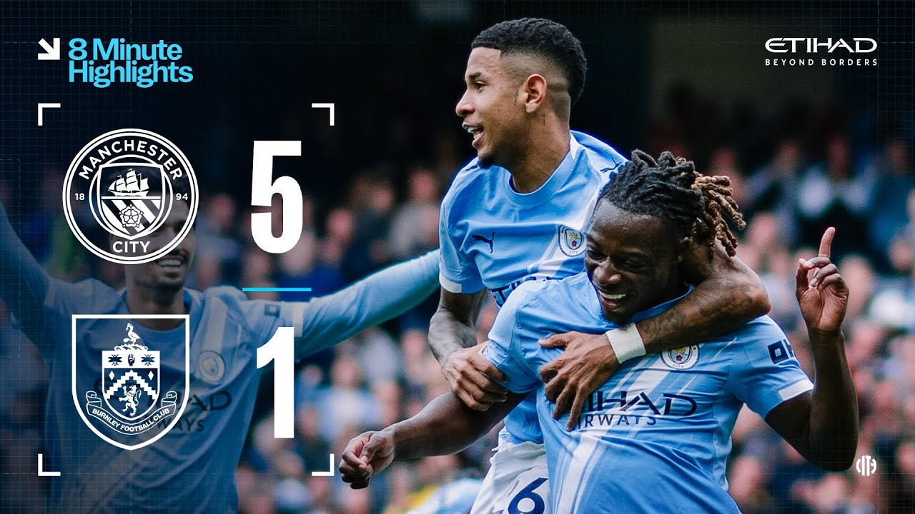 EXTENDED HIGHLIGHTS | Man City 5-1 Burnley | City score FIVE at the ...