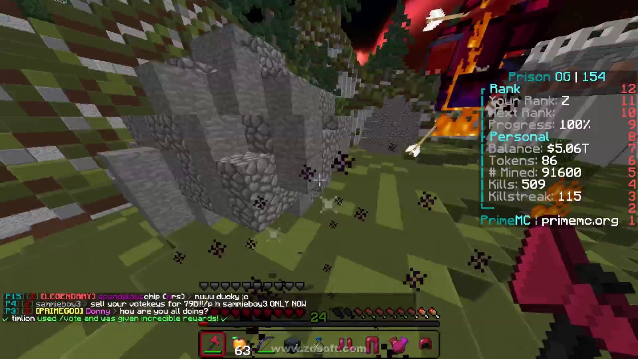 PrimeMC pvp insta tp glitch IIMegaII (Og prison) - YouTube