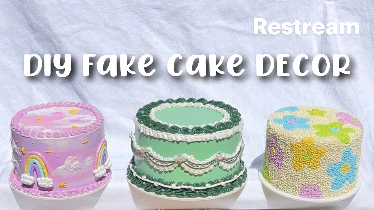 satisfying diy fake cake decor with styrofoam and paint ~ I make these ...