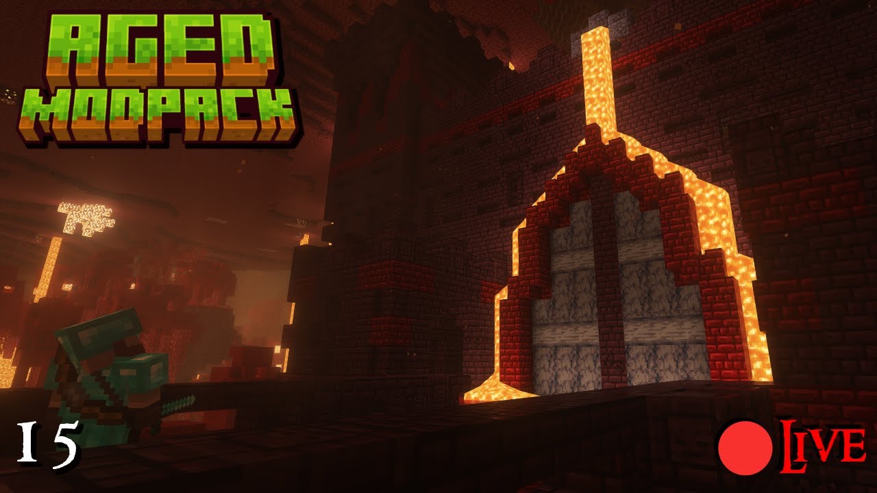 Conquering The NETHER in Aged! Part 2 :: Minecraft Aged Modpack Live ...