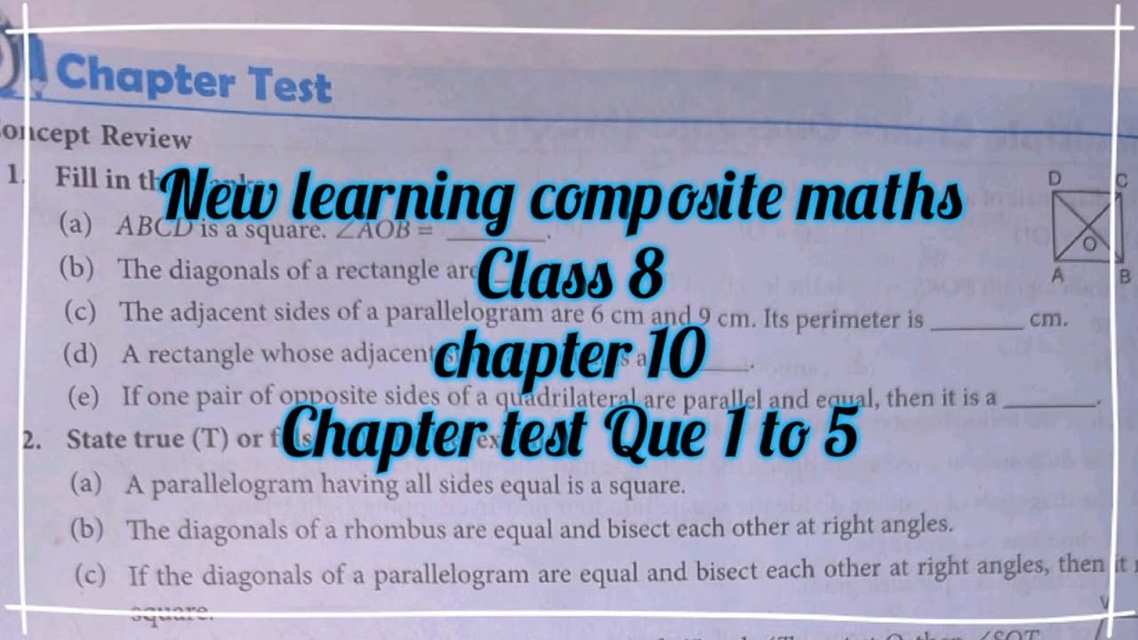 new learning composite maths class 8 chapter test 10 | scand maths ...