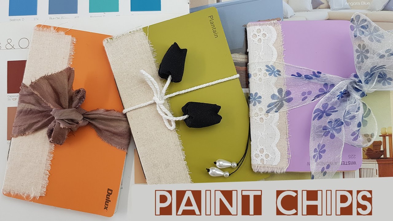 mini junk journal made from paint samples - YouTube