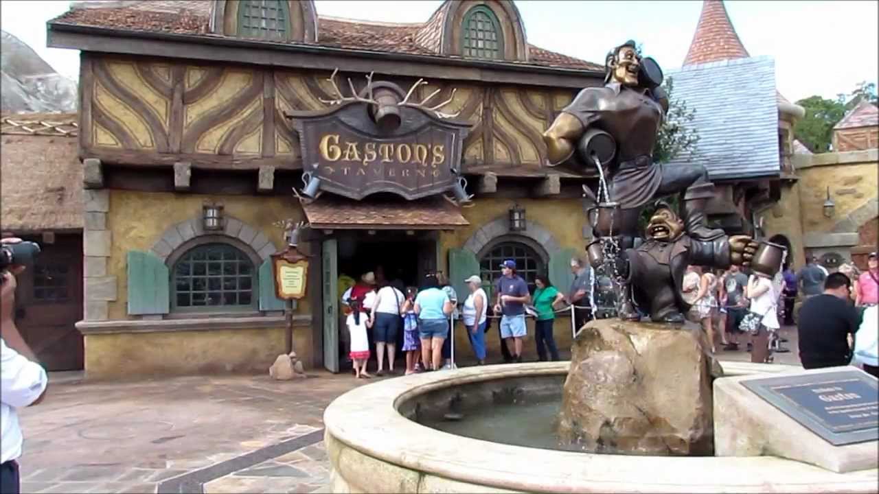 Gaston's Tavern from Beauty & The Beast at the Magic Kingdom - YouTube