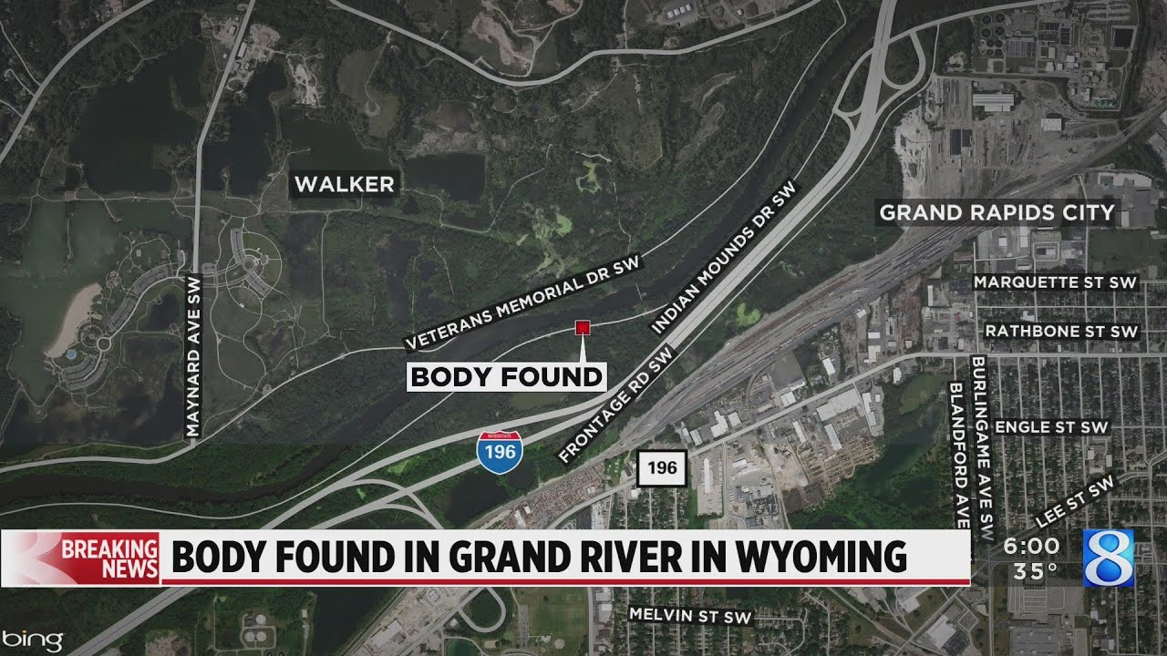 Wyoming police investigate body found in Grand River - YouTube