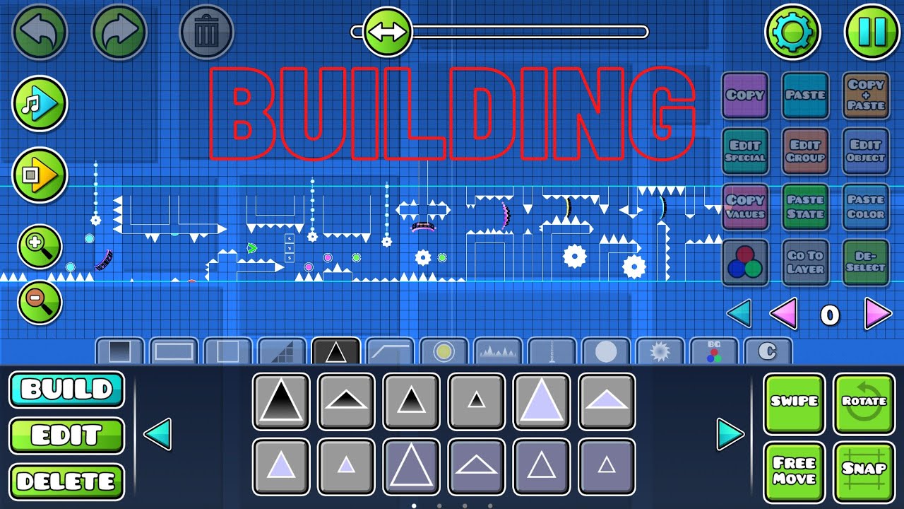 Geometry dash building - YouTube