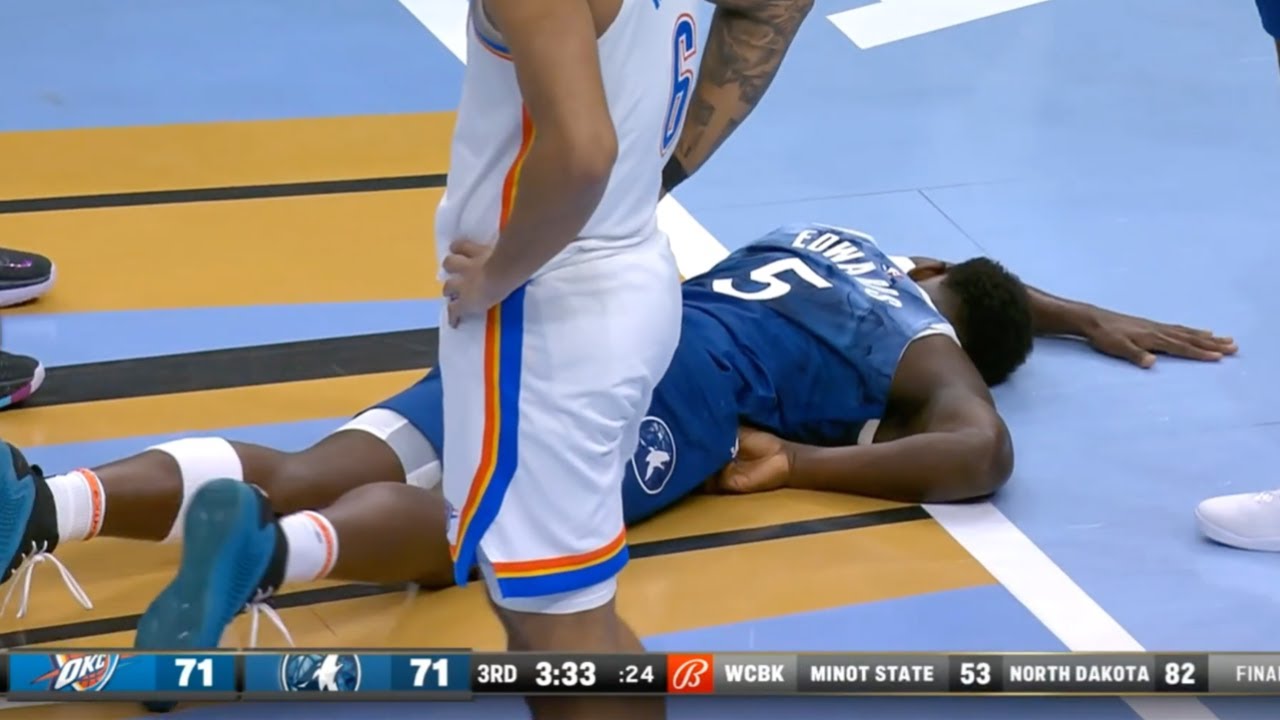 Anthony Edwards Tries To Break the Internet But Gets Hurt Instead ...