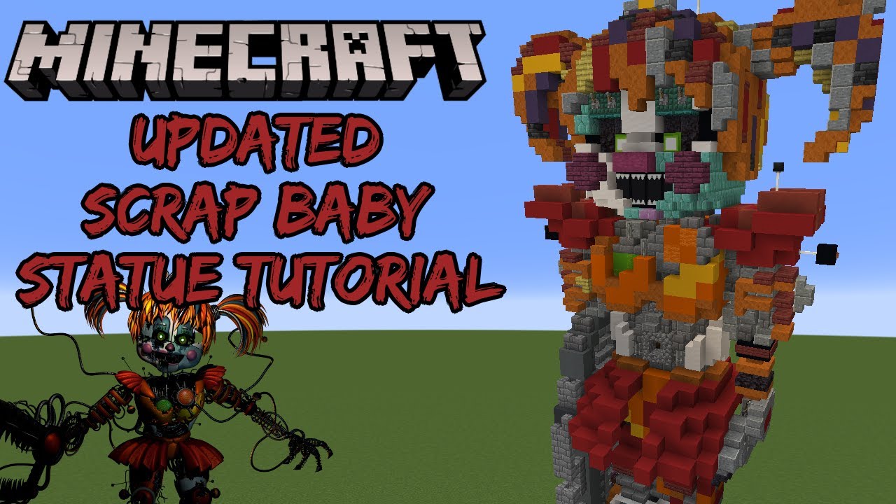 Minecraft Tutorial: Updated Scrap Baby Statue (Freddy Fazbear's ...