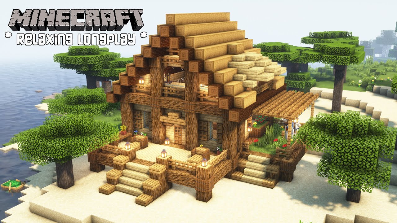 Minecraft Relaxing Longplay - Building a Cozy Beach House - No ...