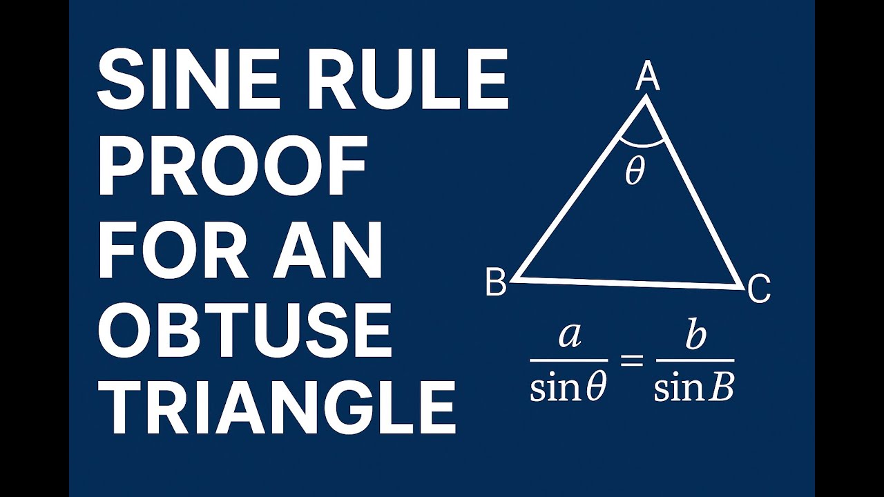 Sine rule proof for an obtuse angled triangle | Trignomentry | Ur ...