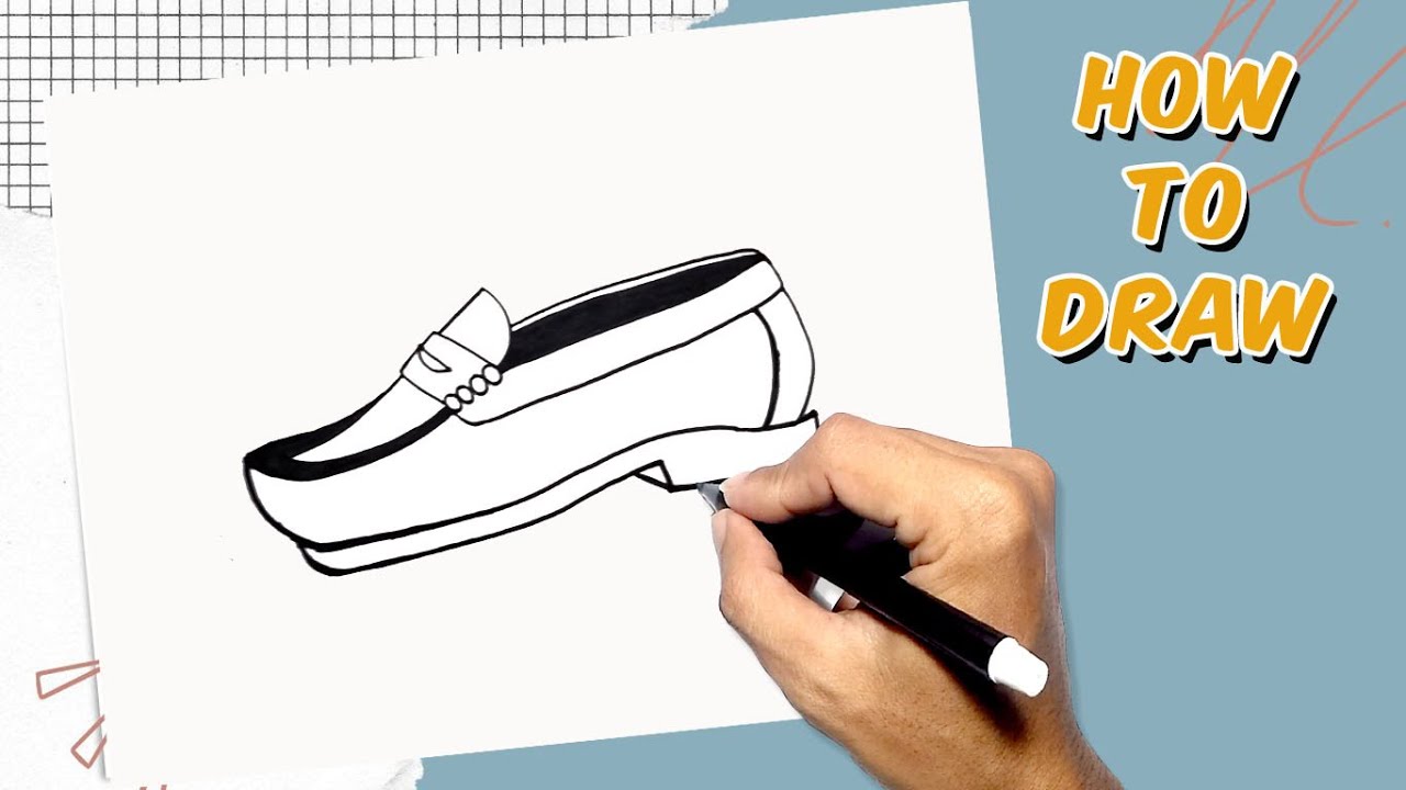 How to Draw Wingtip Shoes - YouTube