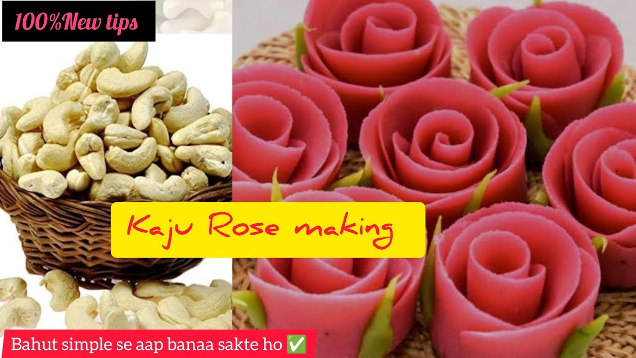 kaju Rose making🌹/bahut simple se aap banaa sakte hai/recipe by -Tapas# ...