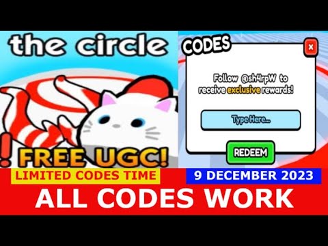 *ALL CODES WORK* [🎉FREE UGC] the circle game ROBLOX | DECEMBER 9, 2023 ...