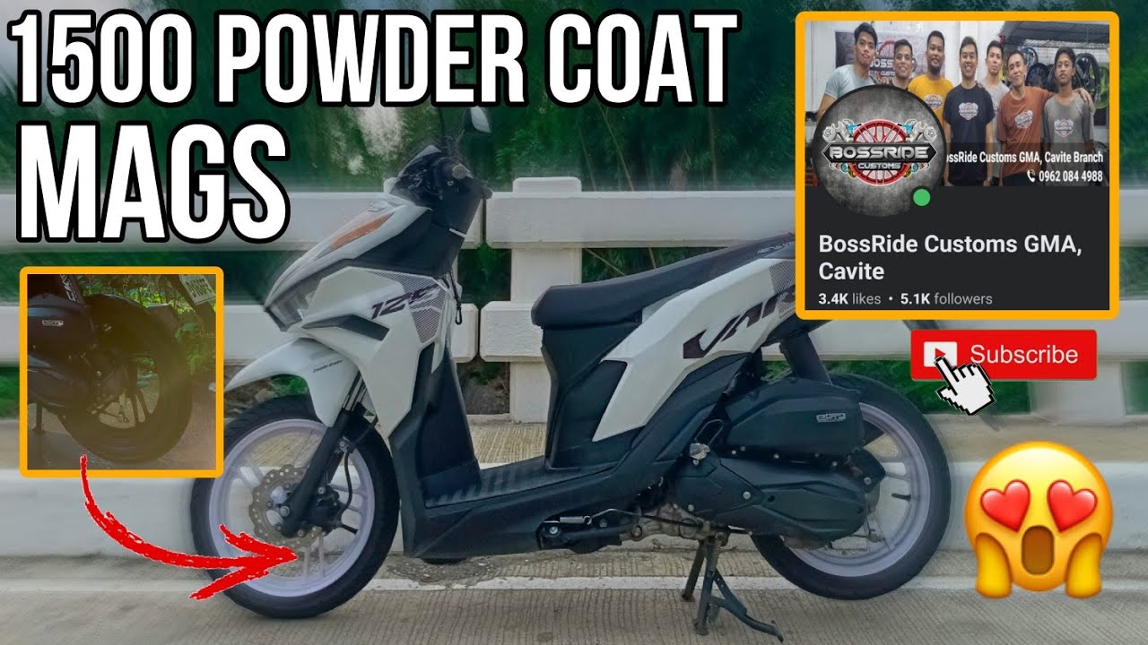 BOSSRIDE CUSTOMS GMA, CAVITE! ( 1500 PHP POWDER COAT || REPAINT MAGS ...