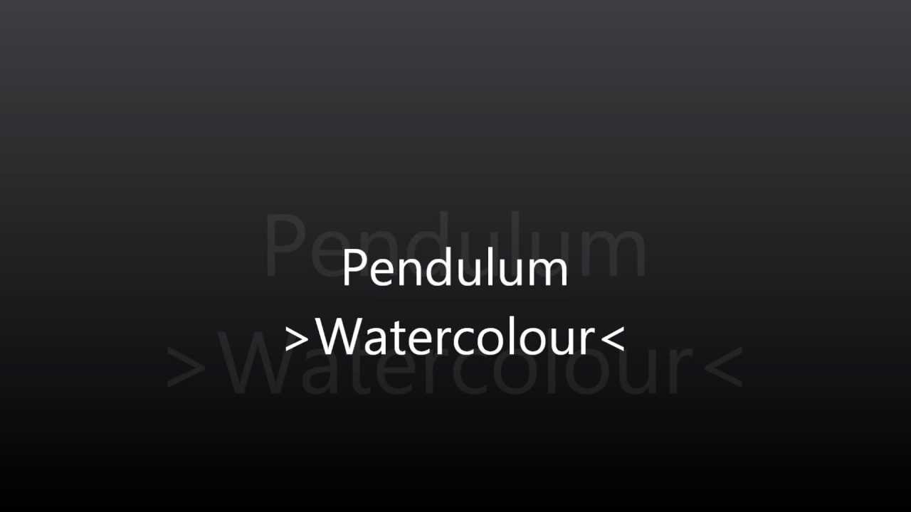 Pendulum - Watercolour(Lyrics + Übersetzung) - YouTube