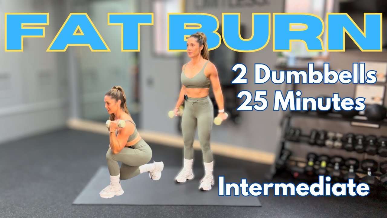 25 Minute Dumbbell Fat Burn - Full Body Dynamic Training - YouTube
